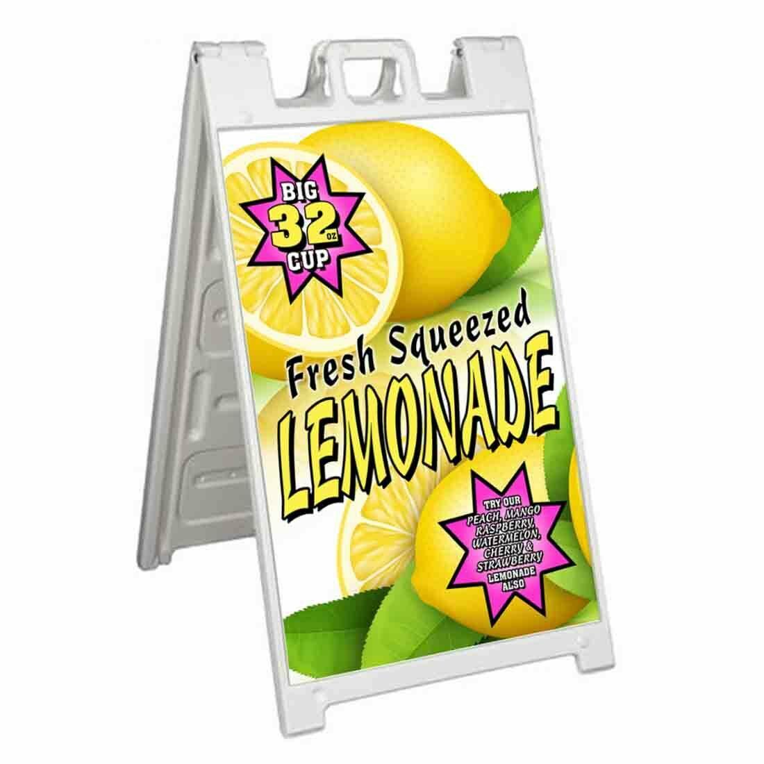 FRESH SQUEEZED LEMONADE Signicade 24x36 Aframe Sidewalk Decal Sign ...