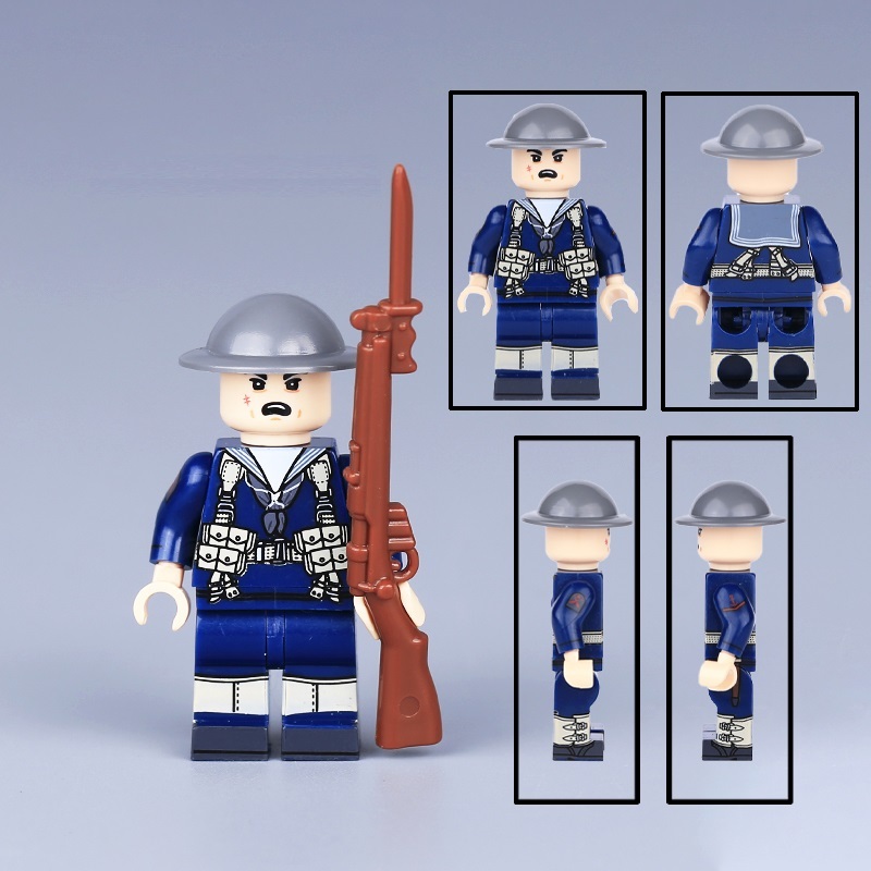WW2 British Soldiers Military British Gunner Minifigures Weapons and ...