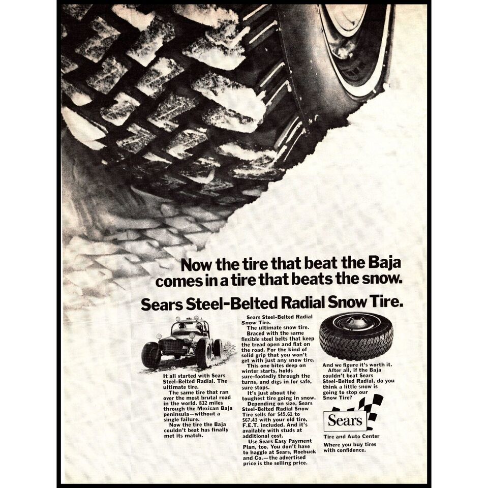 1970 Sears Tire Center Snow Tires Vintage and 27 similar items