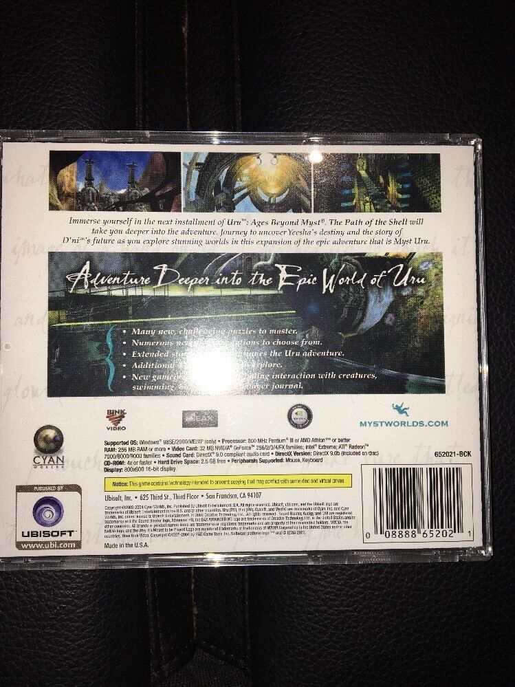 Myst Uru: Path of the Shell Expansion Pack - PC Computer CD Video Game ...