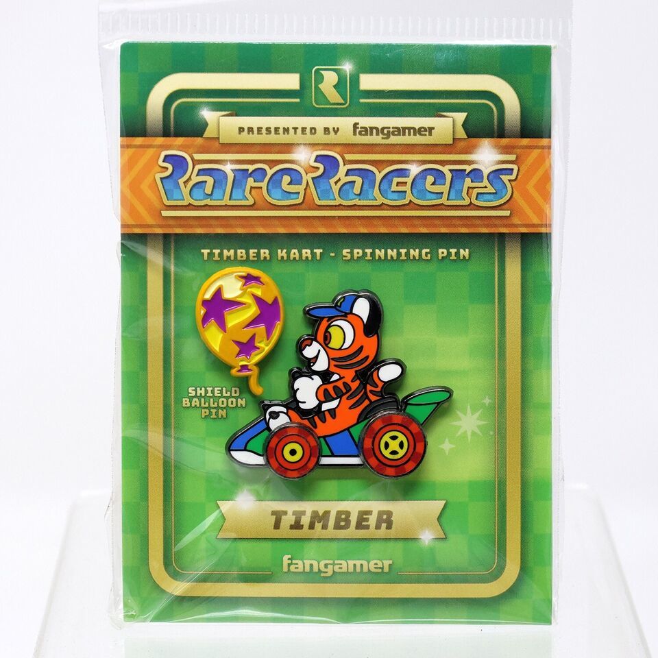 Timber Tiger Rare Racers Kart + Golden Balloon Pin Figure Diddy Kong ...