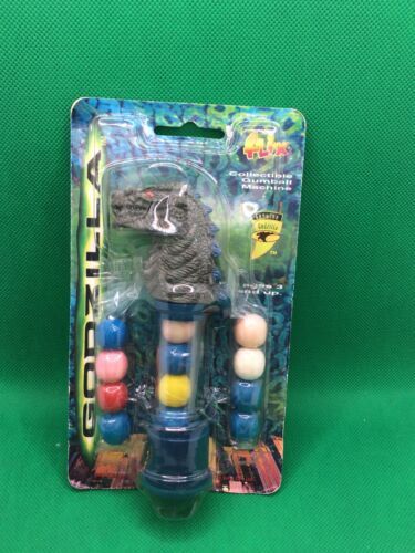 NEW Vintage 1998 Flix GODZILLA Mini Bubble Gumball Machine Dispenser ...
