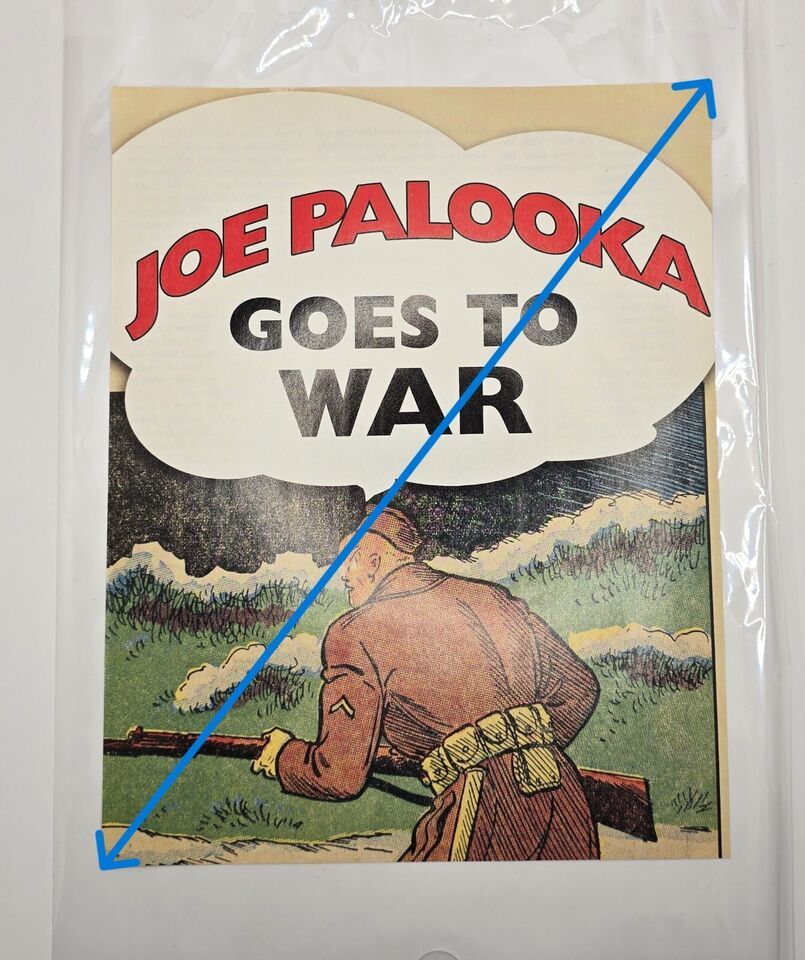 Joe Palooka Goes to War Vintage WW2 Cartoon Comic Strip Character Paper ...