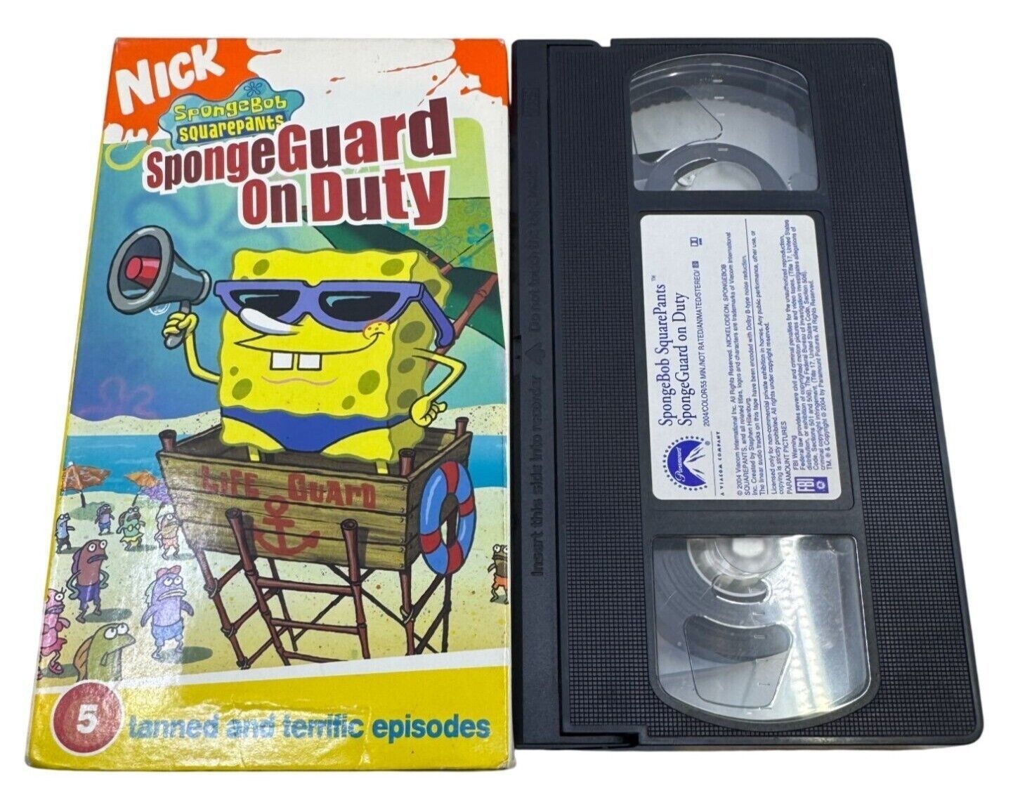SpongeBob SquarePants SpongeGuard On Duty VHS Featuring 5 Hilarious ...