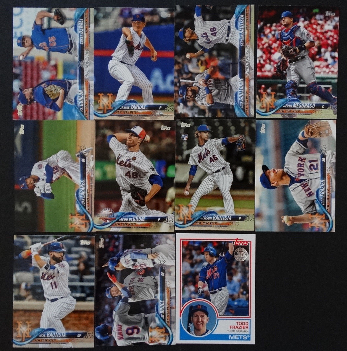 2018 Topps Update New York Mets Master Team Set 11 Baseball Cards ...