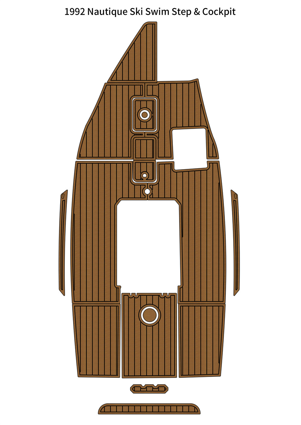 2009 Nautique 230 Swim Platform Cockpit Pad Boat EVA Foam Teak Deck ...