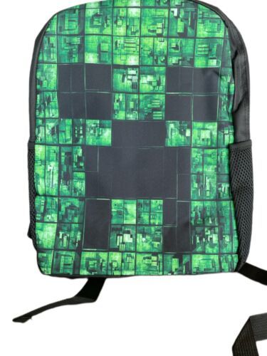 Minecraft Creeper Face Novelty Black Graphic 3D Backpack NEW ...
