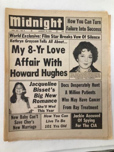 Midnight Tabloid August 16 1976 Vol 23 #8 and similar items