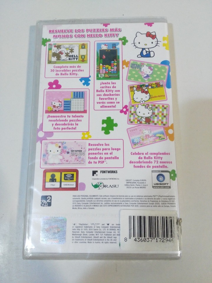 HELLO KITTY PUZZLE PARTY - SPANISH PSP Game New- show original title ...