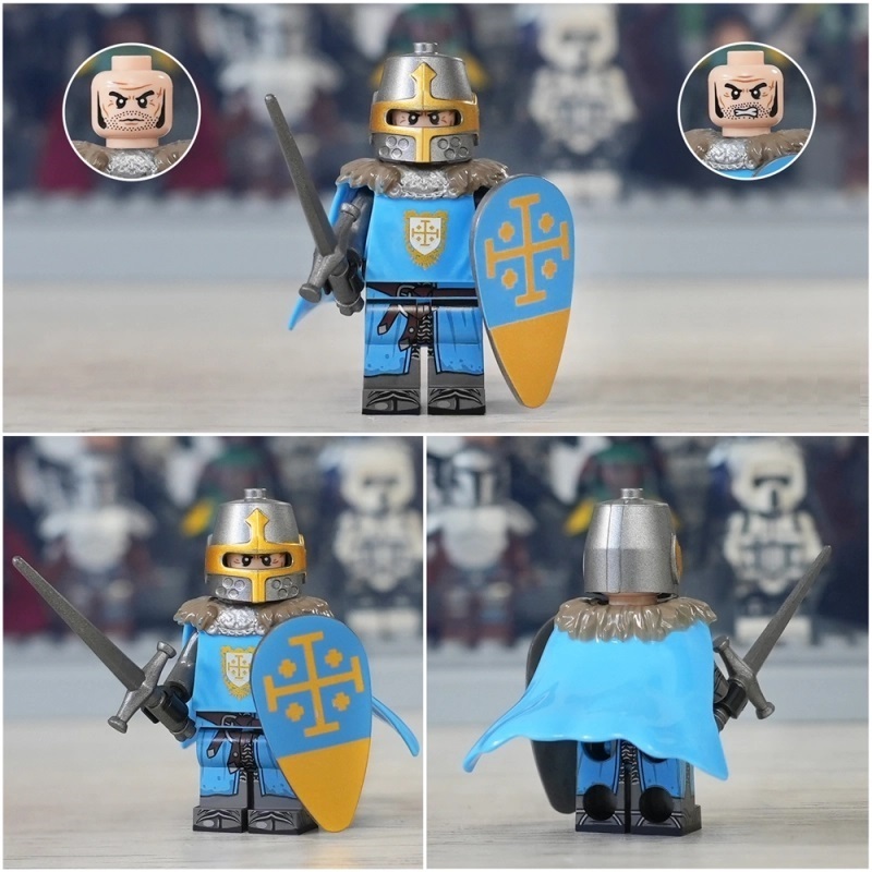 4pcs Crusader The Knight of Jerusalem Swordsman Maceman Minifigures Set ...
