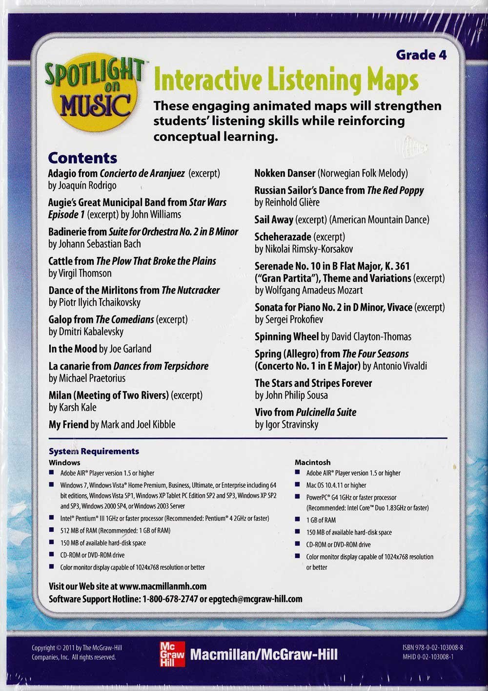 Spotlight on Music, Grade 4, Interactive Listening Maps (ELEMENTARY ...