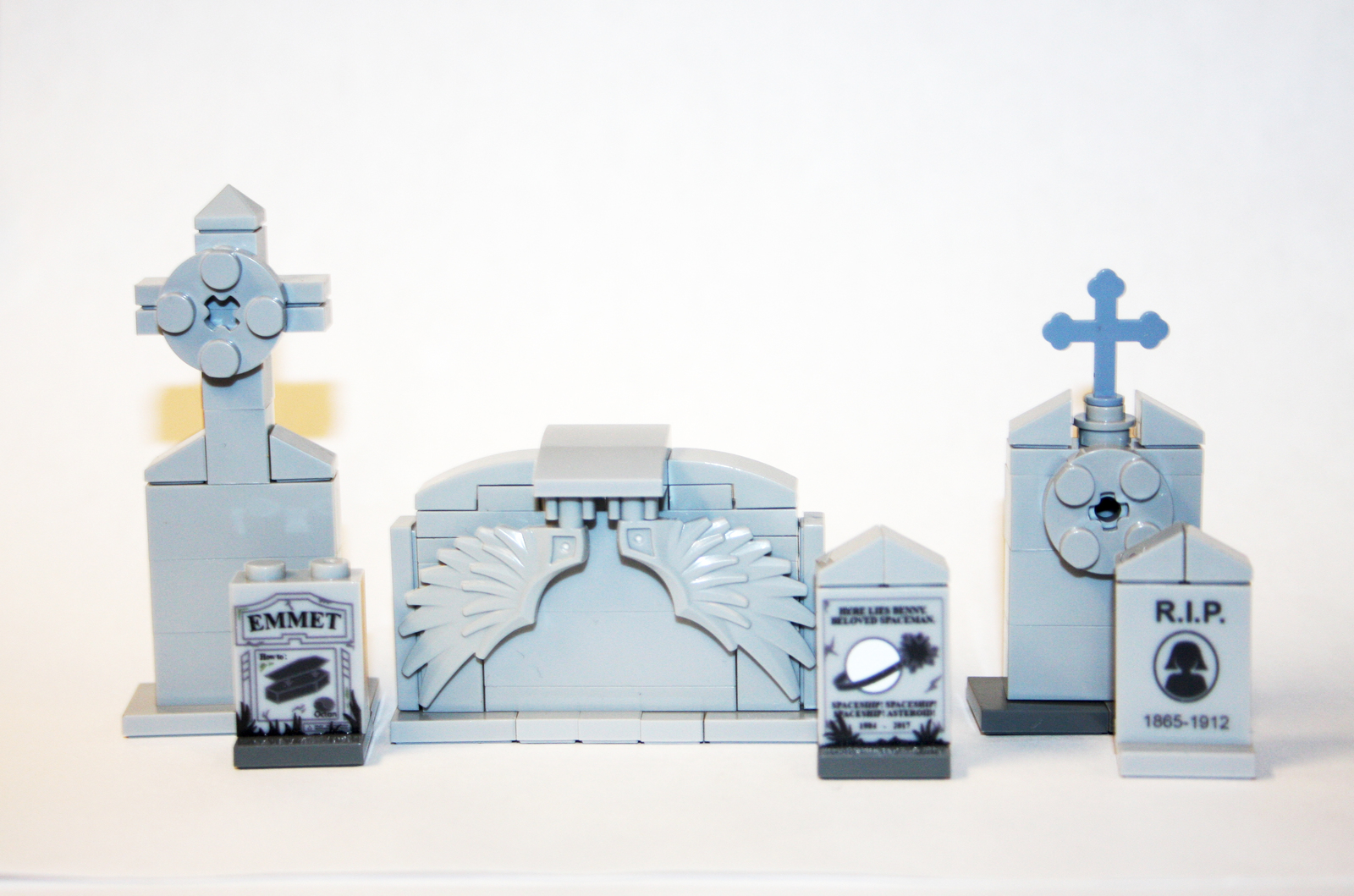 HG Cemetery Tomb Stone Horror Halloween Kit Bricks Minifigures - LEGO ...