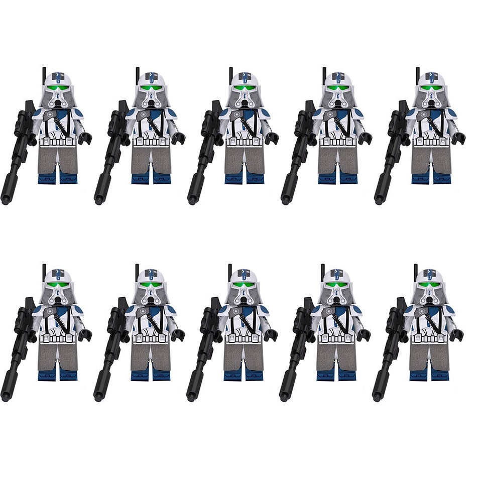 10pcs Star Wars 501st Legion Heavy Troopers Minifigures Set Weapons ...