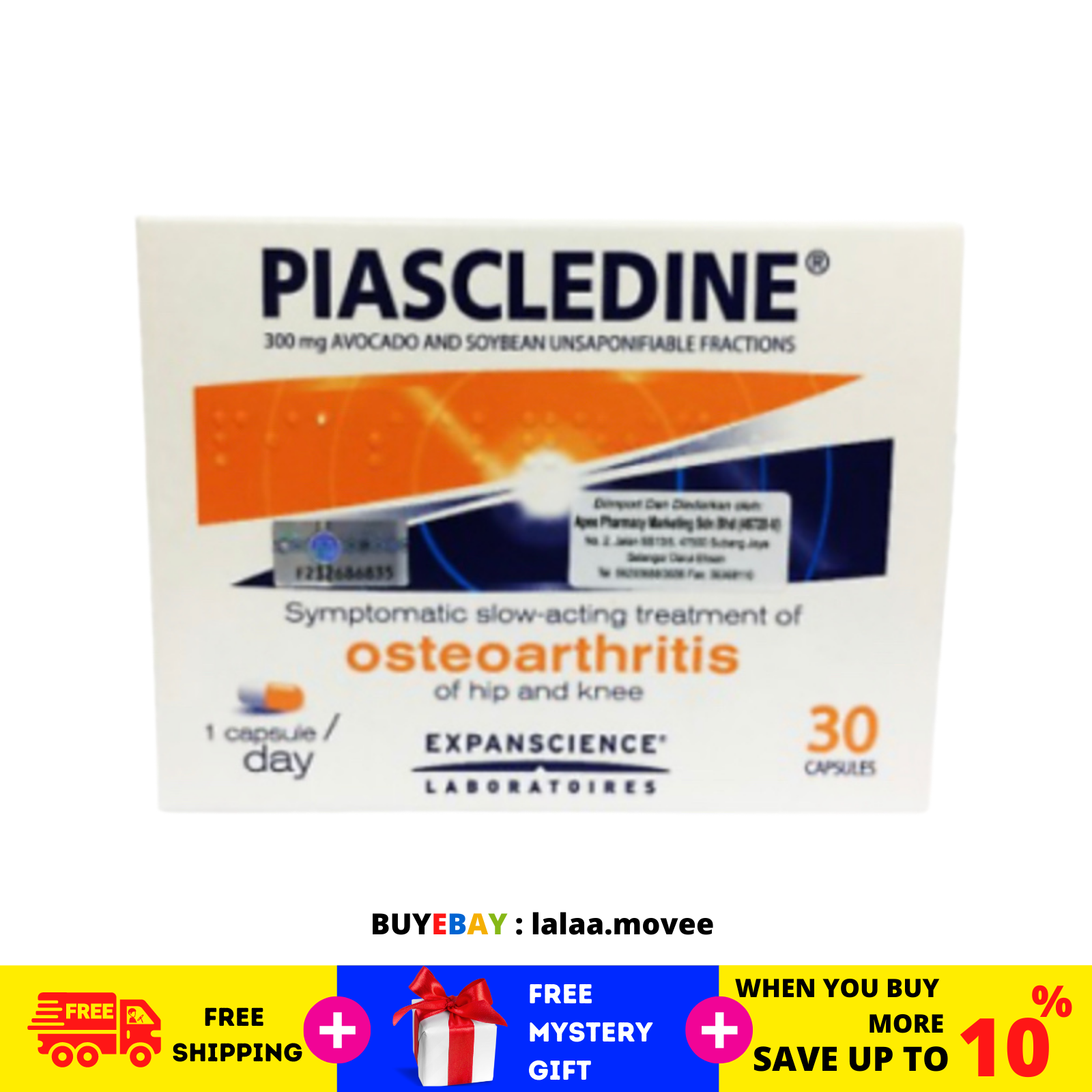 2 Box PIASCLEDINE 300mg 30 Capsules Anti-rheumatic Osteoarthritis Joint ...