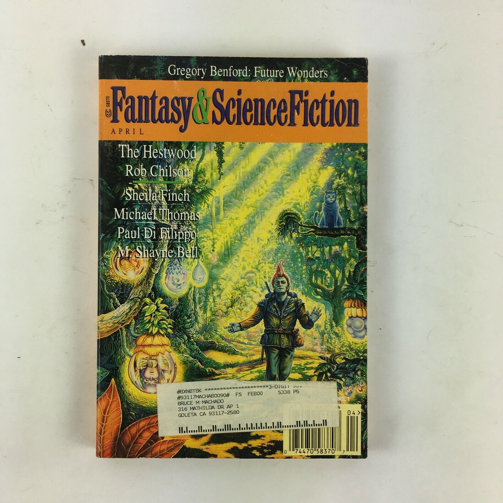 April Fantasy & Science Fiction Magazine The Hestwood Rob Chilson ...
