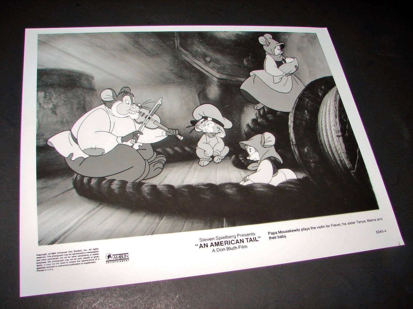 1986 Don Bluth Movie AN AMERICAN TAIL Press Photo Papa Mousekewitz ...