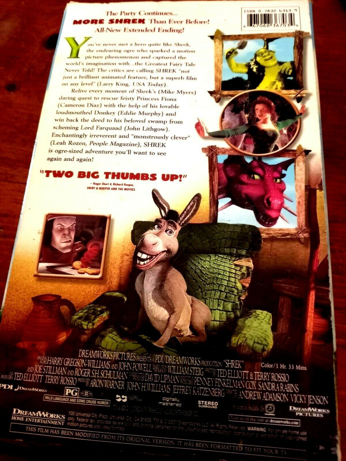 collectable Vintage VHS tape Special Edition SHREK - VHS Tapes