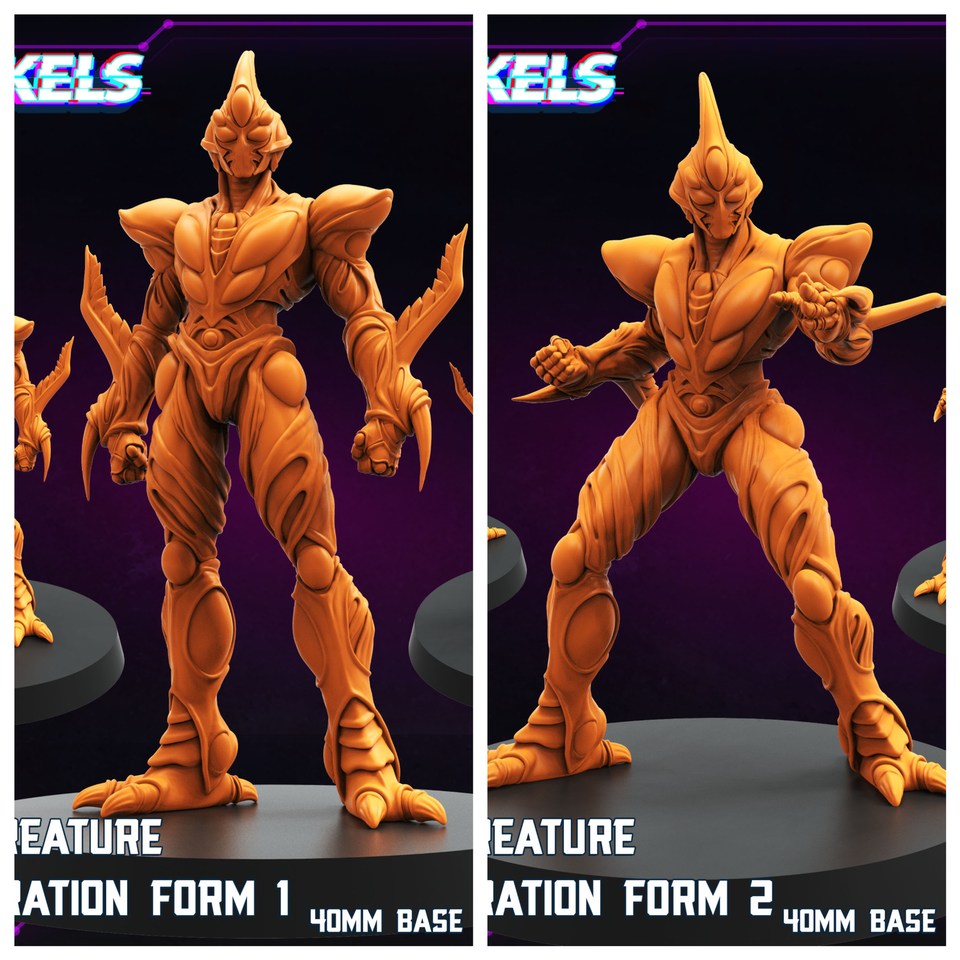 3D Printed Papsikels Battle Creature Collaboration Form Set October 2024 - 28mm