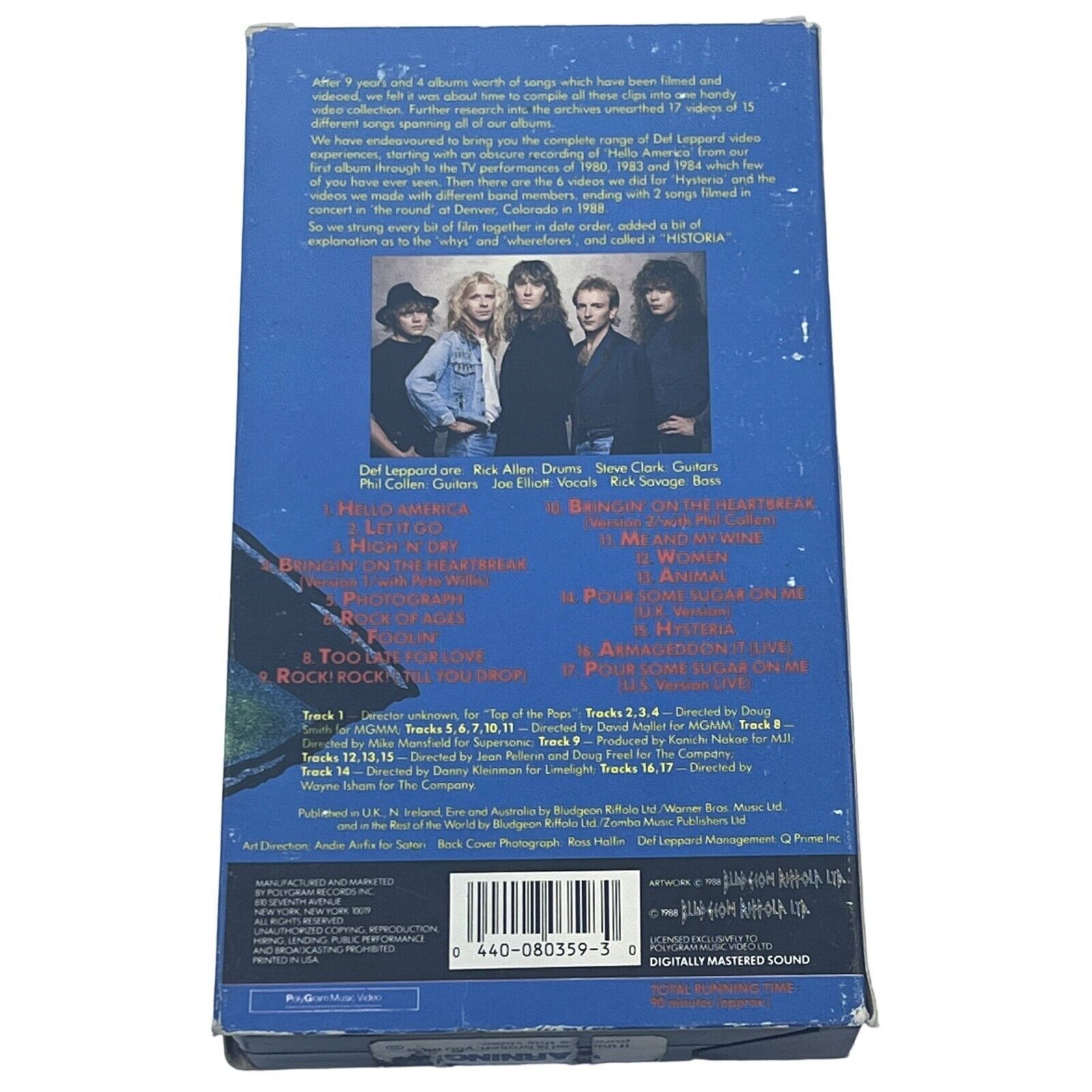 Def Leppard Historia Hi Fi Stereo Vhs Ntsc and similar items