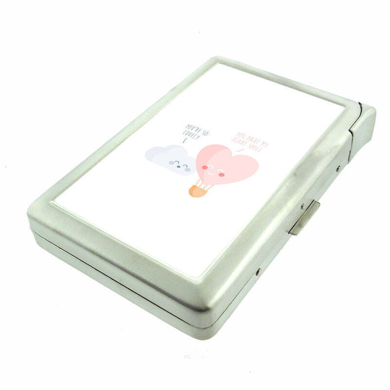 Love Pun Em1 100's Size Cigarette Case with Built in Lighter Metal ...