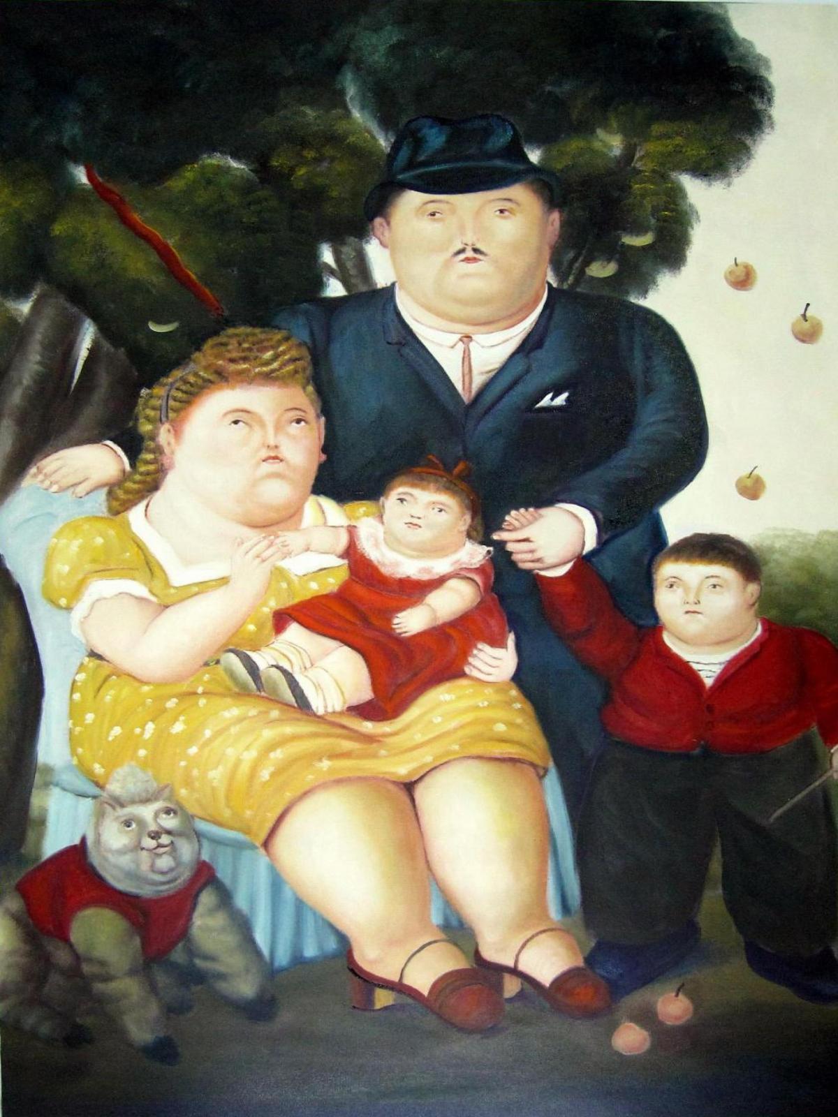 36x48 inches Fernando Botero style Oil Painting Canvas Art Wall Decor ...