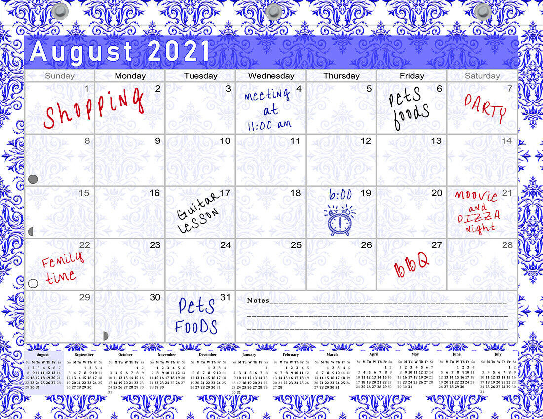 2021-2022 Academic Year 12 Months Student Calendar/Planner for 3-Ring ...