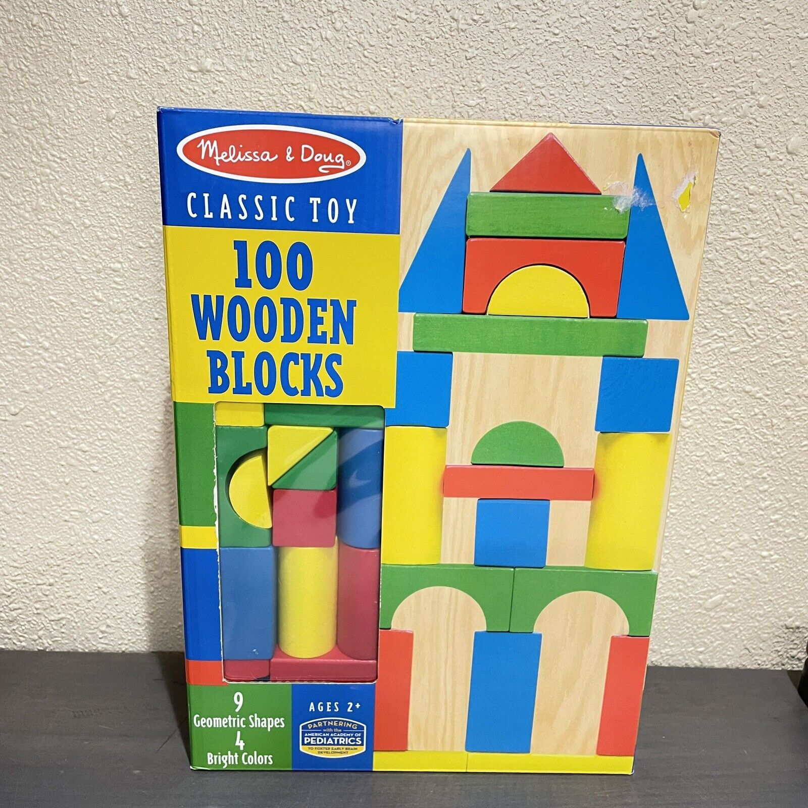 Melissa & Doug Wooden Building Blocks Set - 100 Blocks in 4 Colors and ...