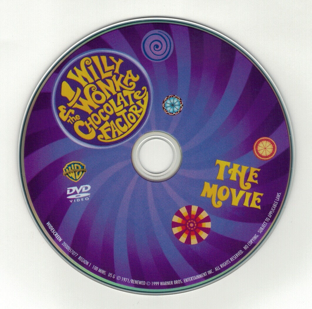 Willy Wonka And The Chocolate Factory (DVD disc) 1971 Gene Wilder ...