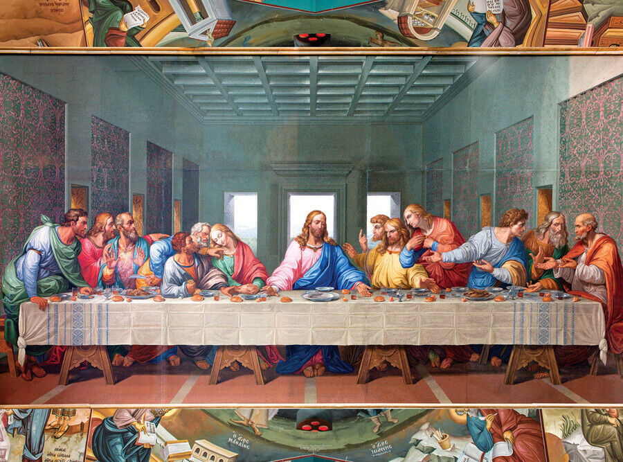 the last supper Jesus Christ ceramic tile mural backsplash medallion ...