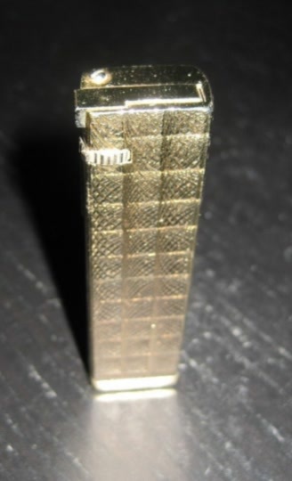 Vintage SUNEX Slim Tall Boy GOLD Tone Art Deco Gas Butane Lighter - Other