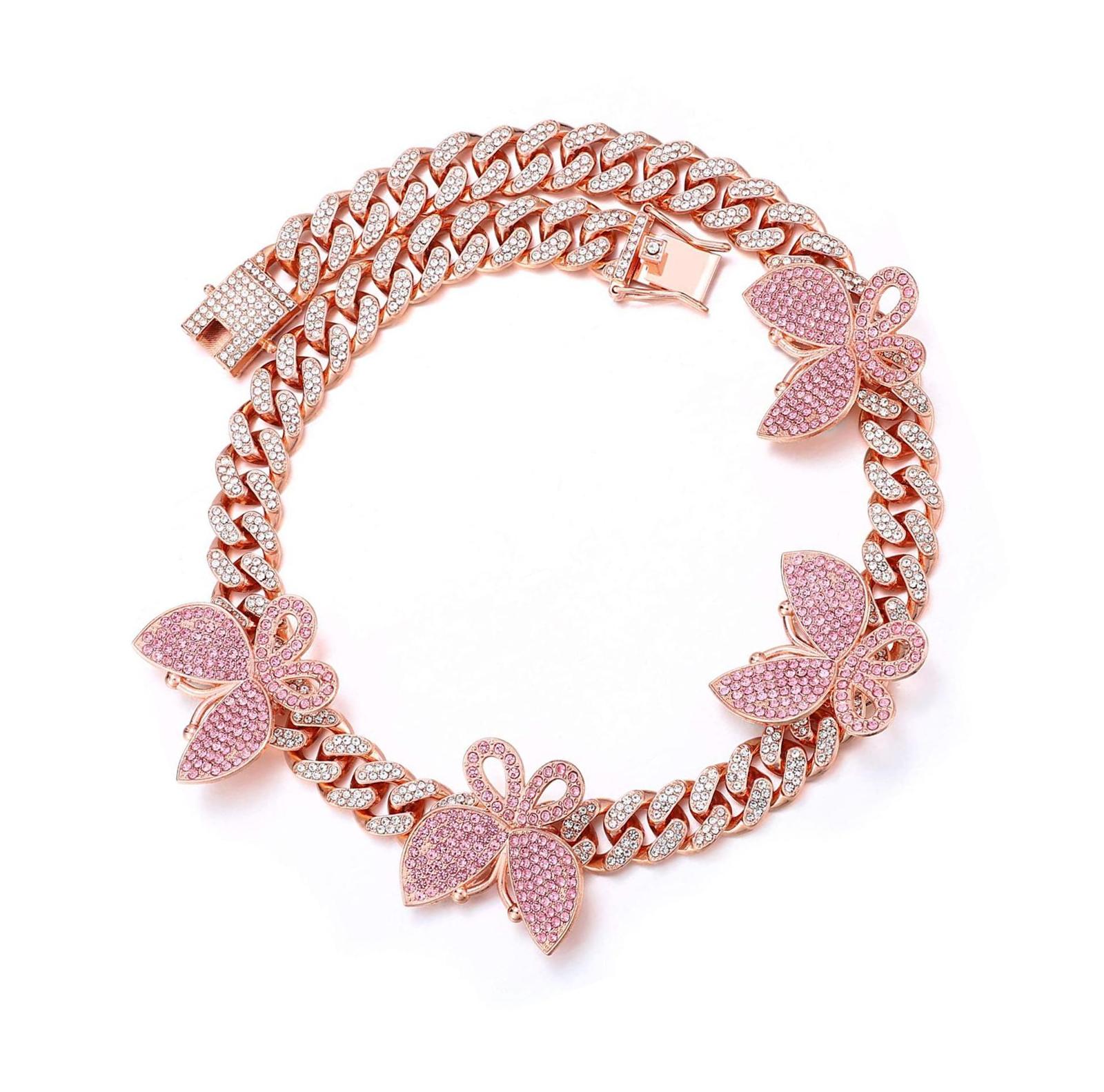 18 Inch 13mm Butterfly Cuban Necklace Miami Cuban - Prayer Beads