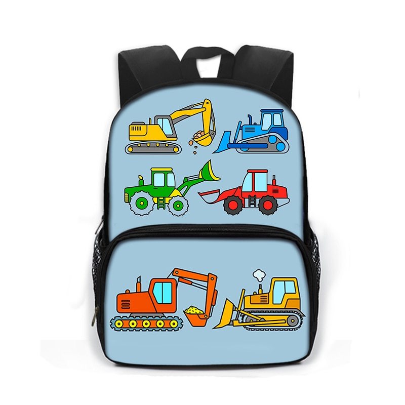 Firetruck Car Excavator Tractor Backpack for Boy Girl Rucksack Children ...