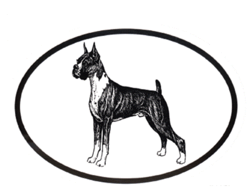 Boxer Decal - Dog Breed Oval Vinyl Black & and 50 similar items