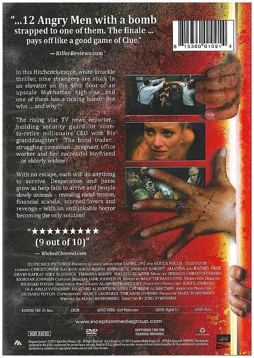 DVD - Elevator (2012) *Anita Briem / Tehmina Sunny / Shirley Knight ...