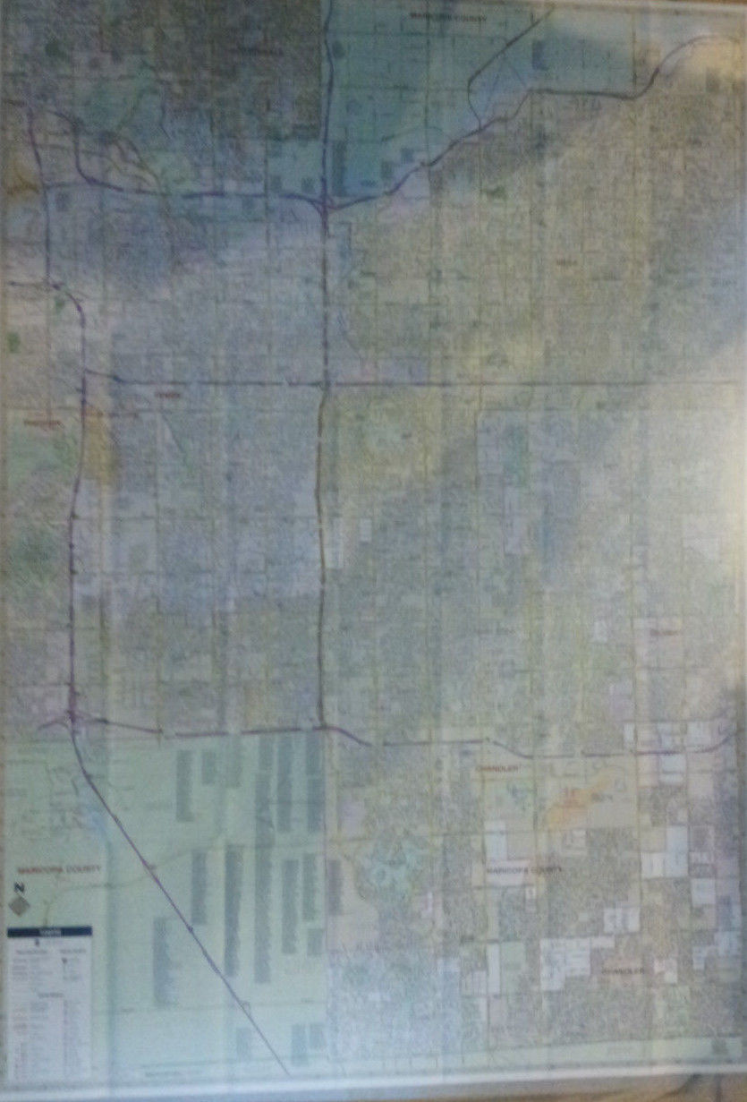 Tempe Chandler AZ Laminated Wall Map (K) - Maps & Atlases