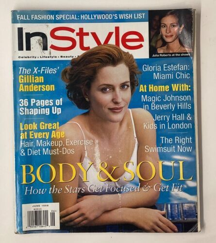 InStyle Magazine June 1998 The X-Files Gillian Anderson & Julia Roberts ...