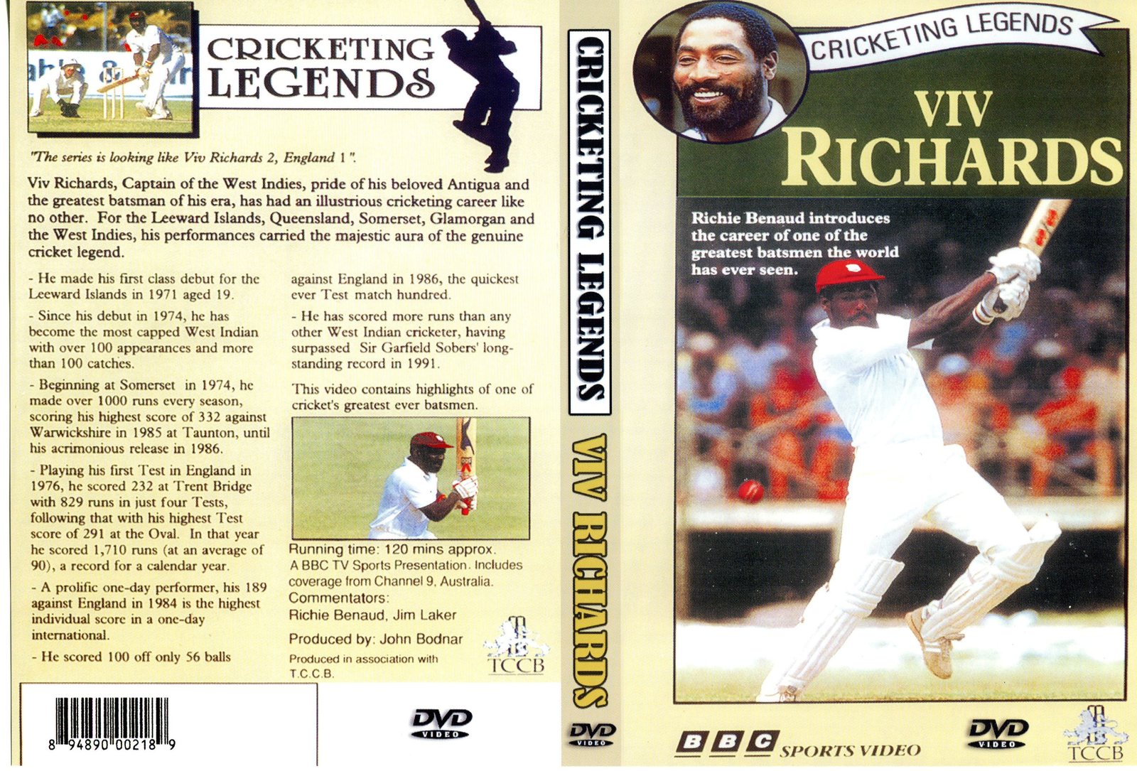 CRICKET LEGENDS VIV RICHARDS 120 Min Color - DVDs & Blu-ray Discs
