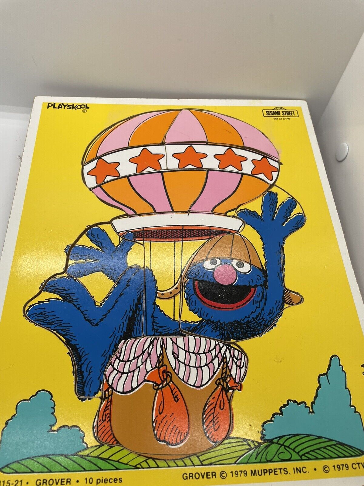 Vintage Playskool 315-21 Grover 10 Piece Sesame Street Wood Muppets ...