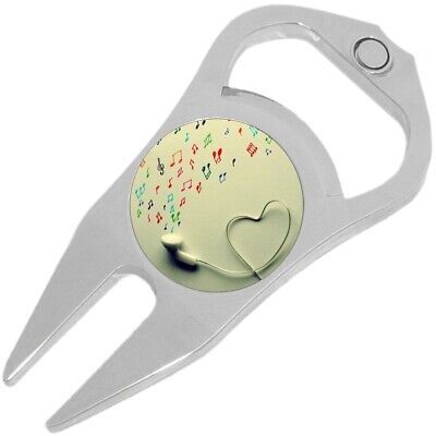 Headphones Music Notes Hearts Golf Ball Marker Divot Repair Tool Bottle ...