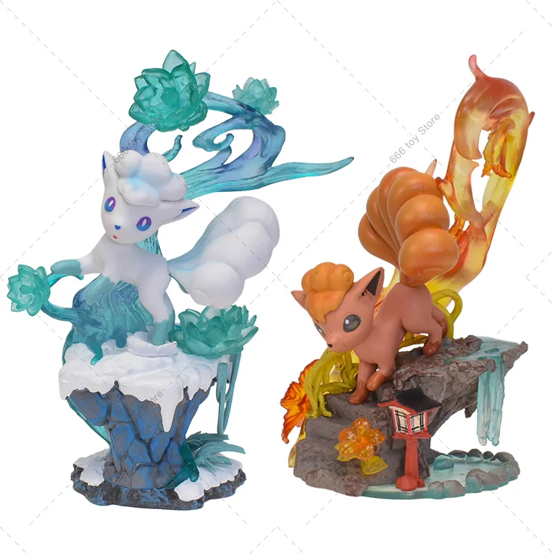 Anime Pokemon Figures Special Effects Vulpix Alolan Vulpix PVC Action ...