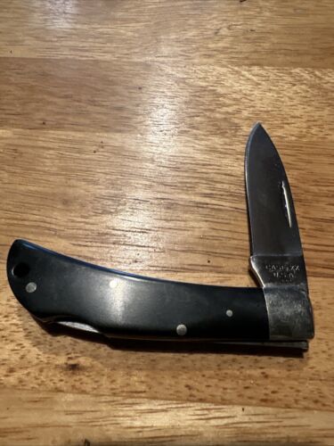 Case XX 21051 LSSP Lockback Knife, 1977, Smooth Black Composite Handles ...