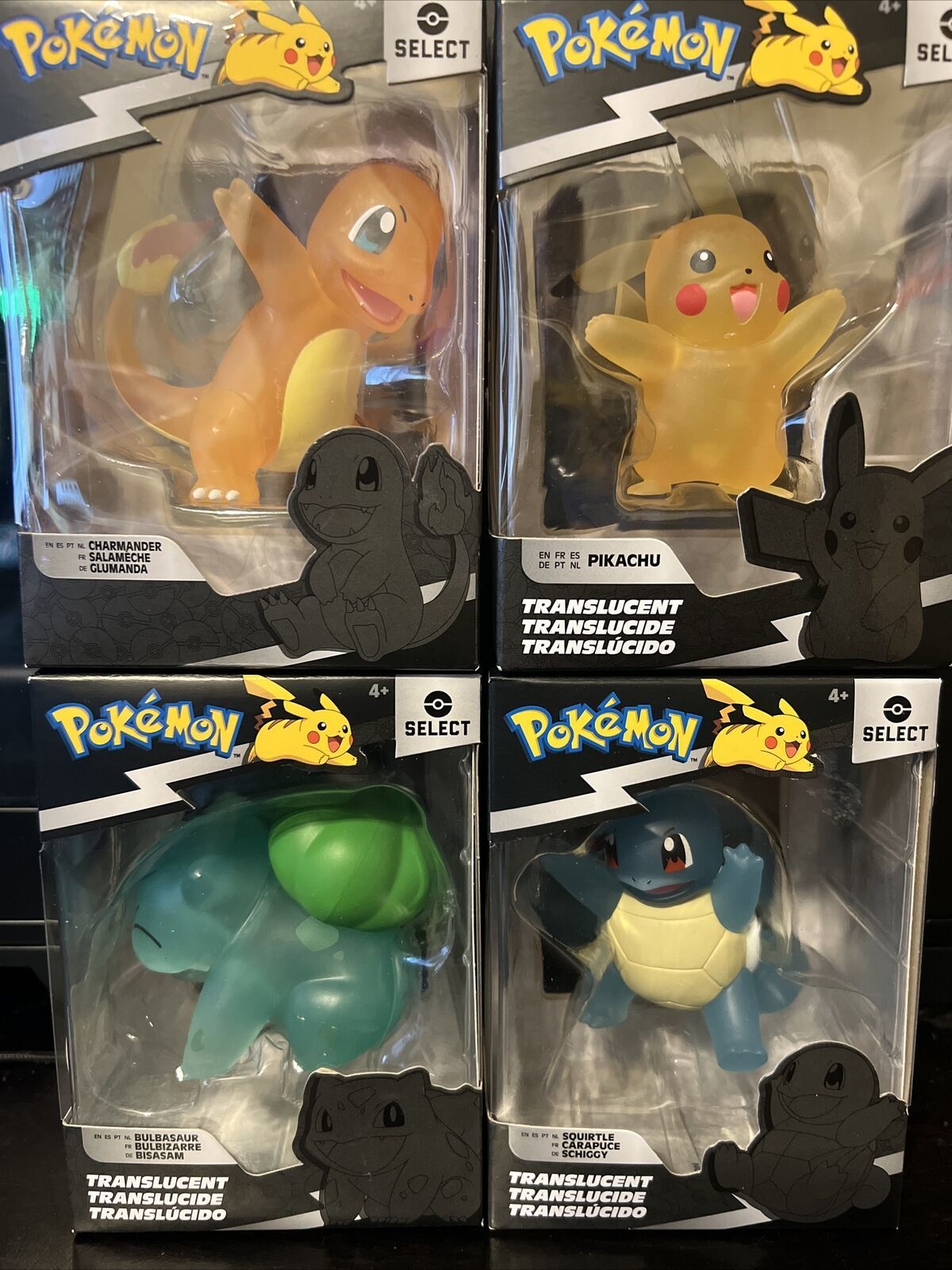 Pokemon Series 1 Translucent (Pikachu Charmander Squirtle Bulbasaur ...