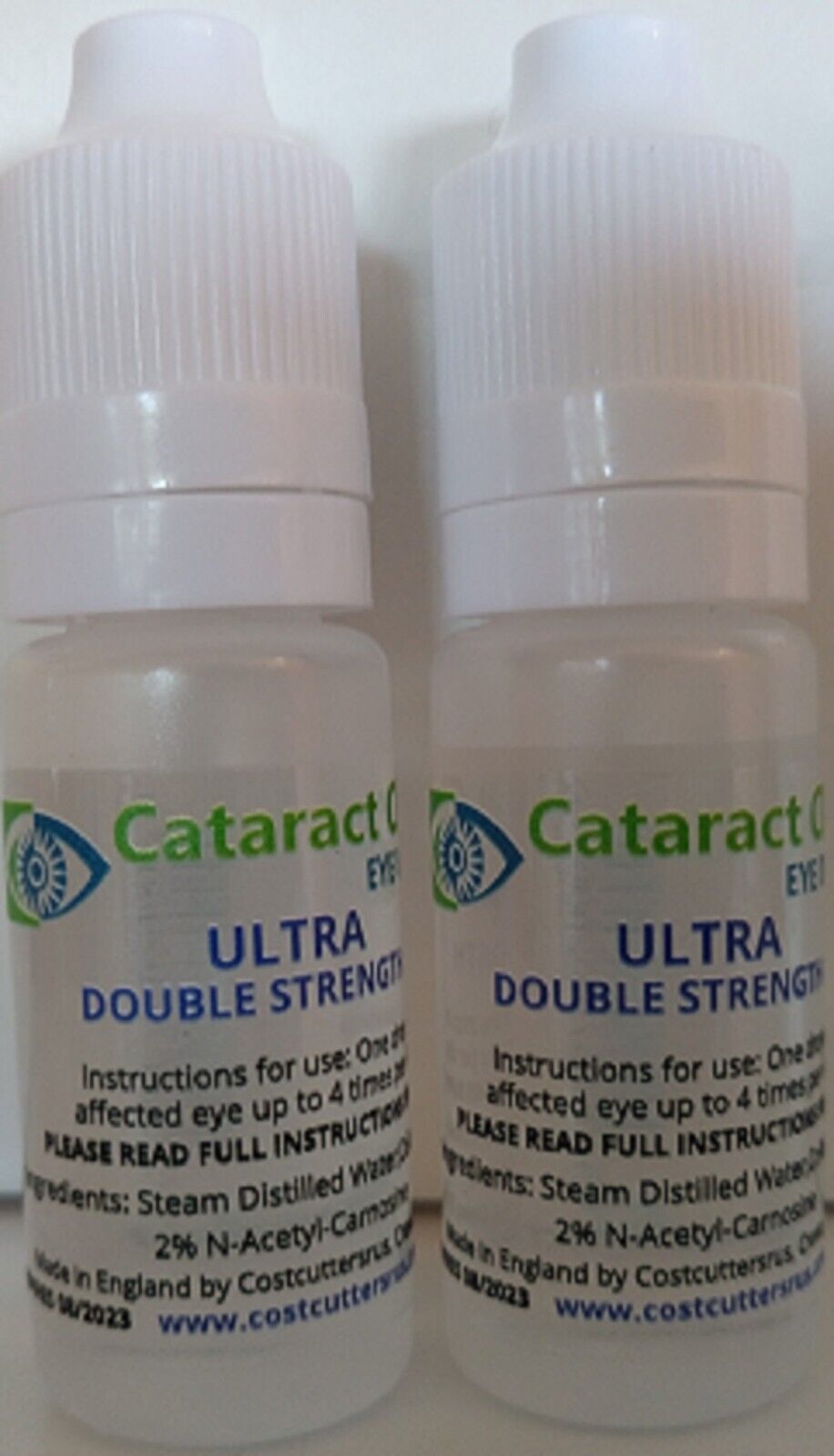 Cataract Clear 2x 10ml bottles 2% NAC. Cataract Eye Drops For People ...