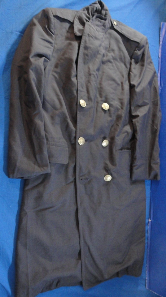 1972 USAF US AIR FORCE MEN'S ALL WEATHER OVER COAT TRENCH BLUE SHADE ...