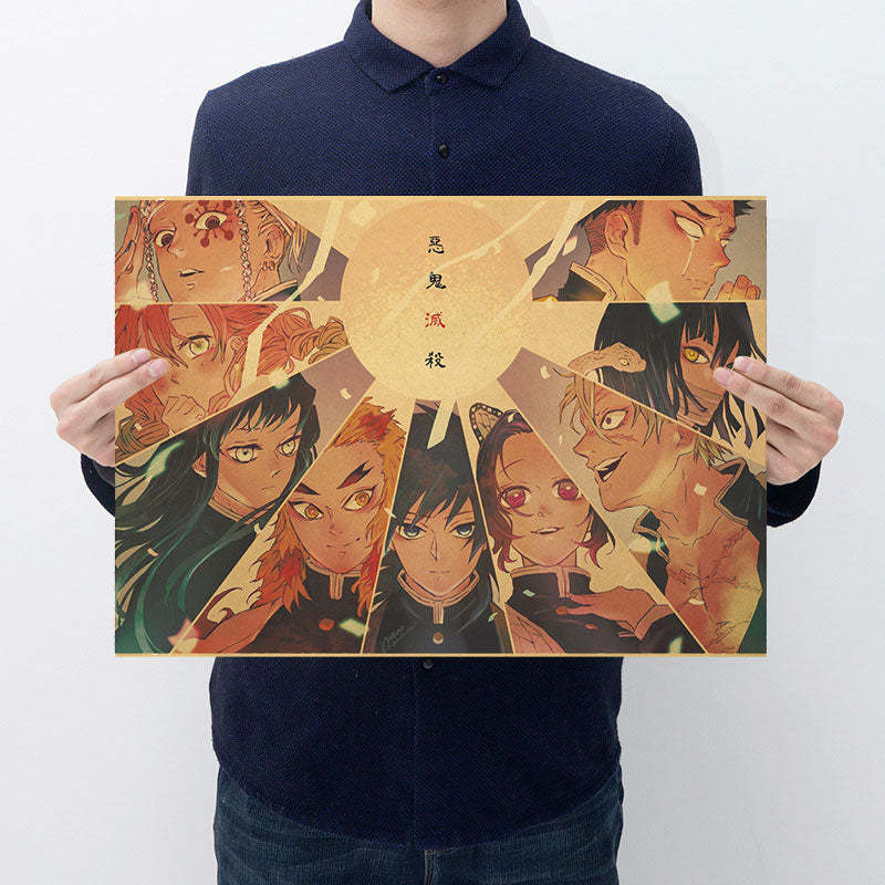 Demon Slayer's Blade Anime Character Section Nostalgic Retro Kraft ...