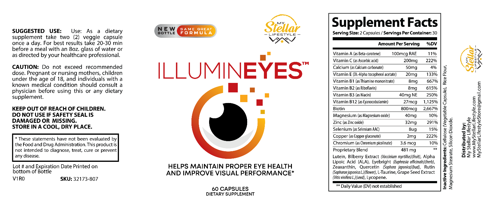10 Pack Illumineyes, ayuda a mantener la salud ocular-60 Cápsulas x10 - Vitamins & Lifestyle ...