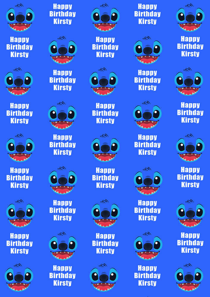 Disney Stitch Personalised Gift Wrap - Lilo and Stitch Wrapping Paper ...