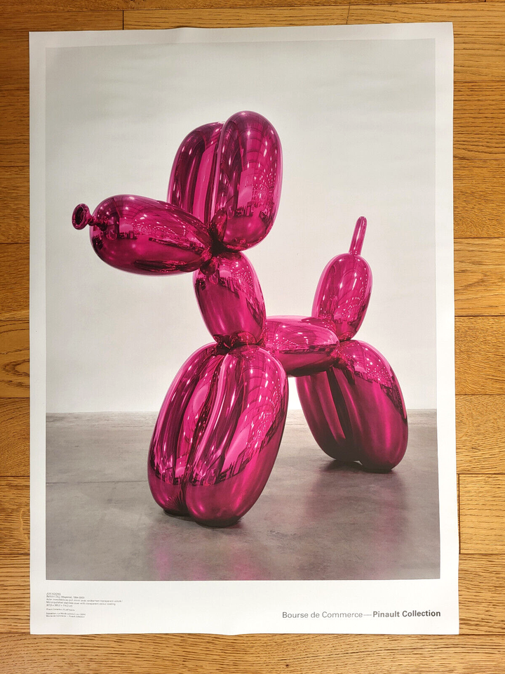 Jeff Koons - Original Poster - Balloon Dog - Pinault Collection Paris ...