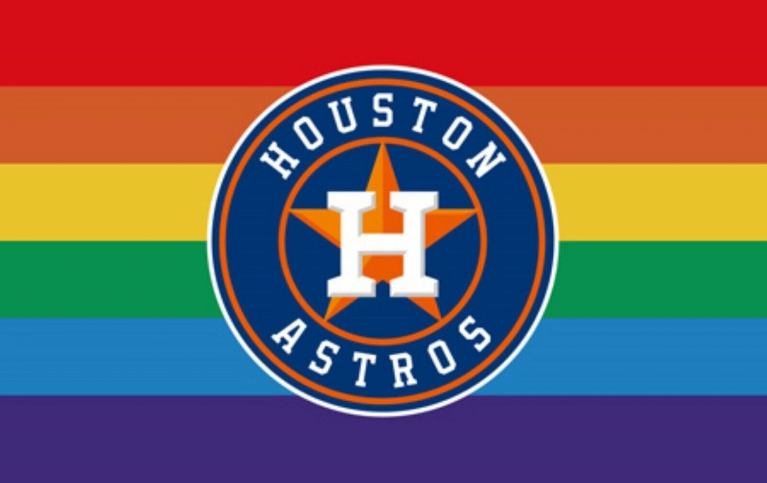 Houston Astros Pride Flag 3x5ft Banner Polyester Baseball World Series ...