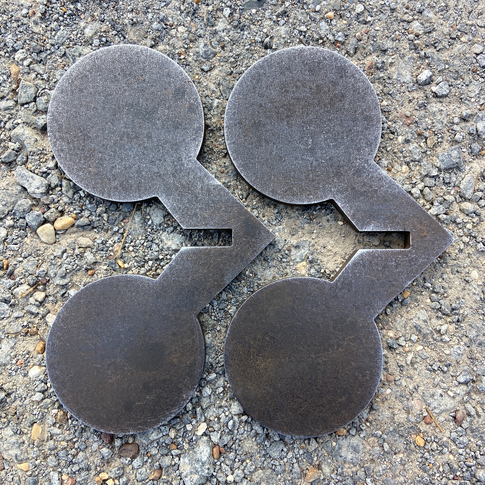 3/8" AR500 Reactive Steel Shooting Target - NOT WELDED Flip Jumping ...